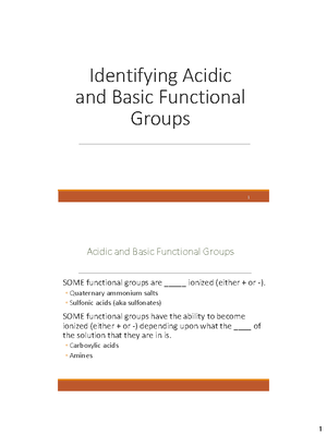 Functional Groups in Medicinal Chemistry: Impact on Drug Design (CHEM ...
