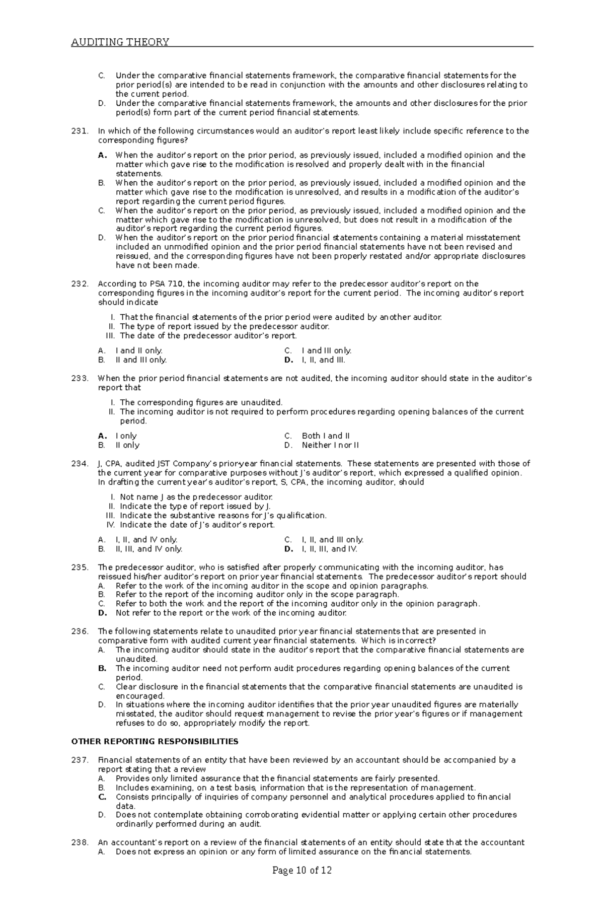 Auditing In A Computer Information Systems Environment Notes Part 4 Auditing Theory C Under