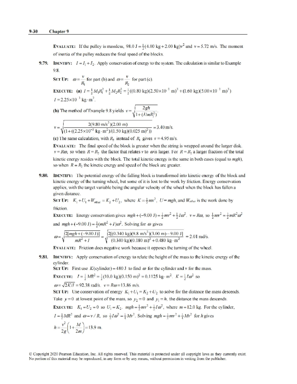 University Physics (PHYS 101) Chapter 9: Energy Conservation in Pulley Systems - Studocu