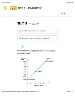 Milestone Test 1 - 1 11/18 that's 61% RETAKE 11 questions were answered ...