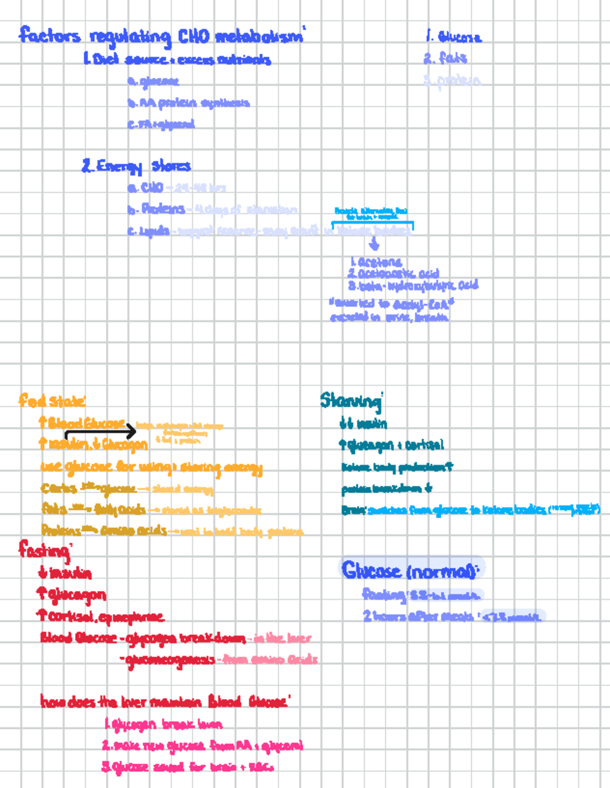 Factors Regulating CHO Metabolism: Lecture 1 Notes (Bio Chem) - Studocu