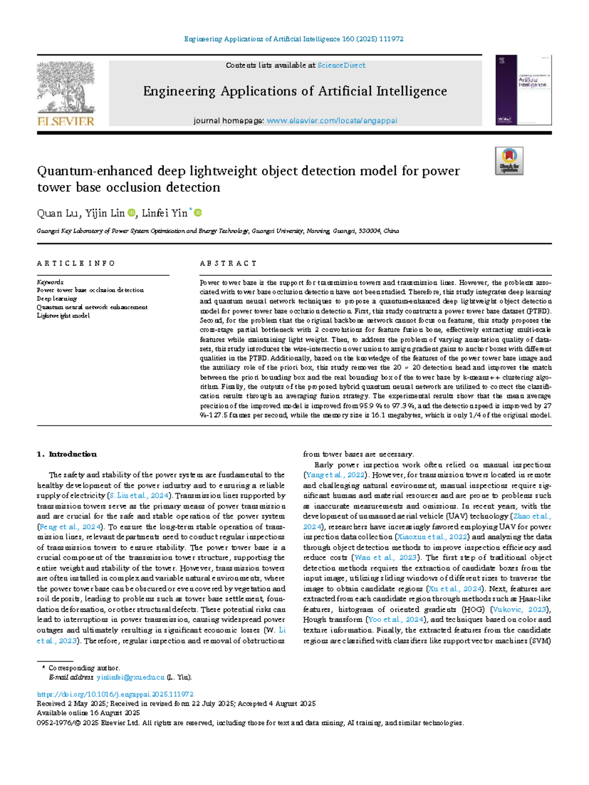 Deep Lightweight Object Detection Model for Power Tower Base Occlusion ...