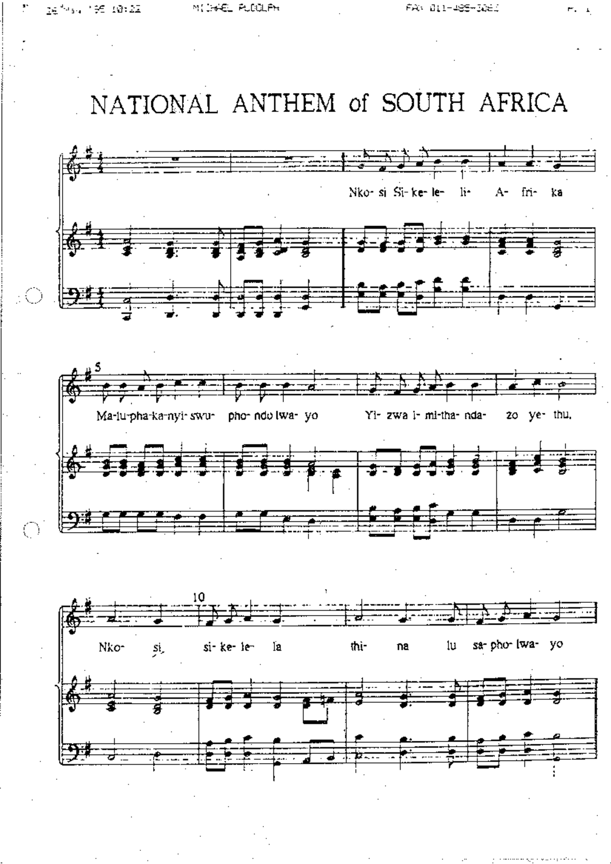 National Anthem of South Africa: A Study (Course Code: 0120) - Studocu