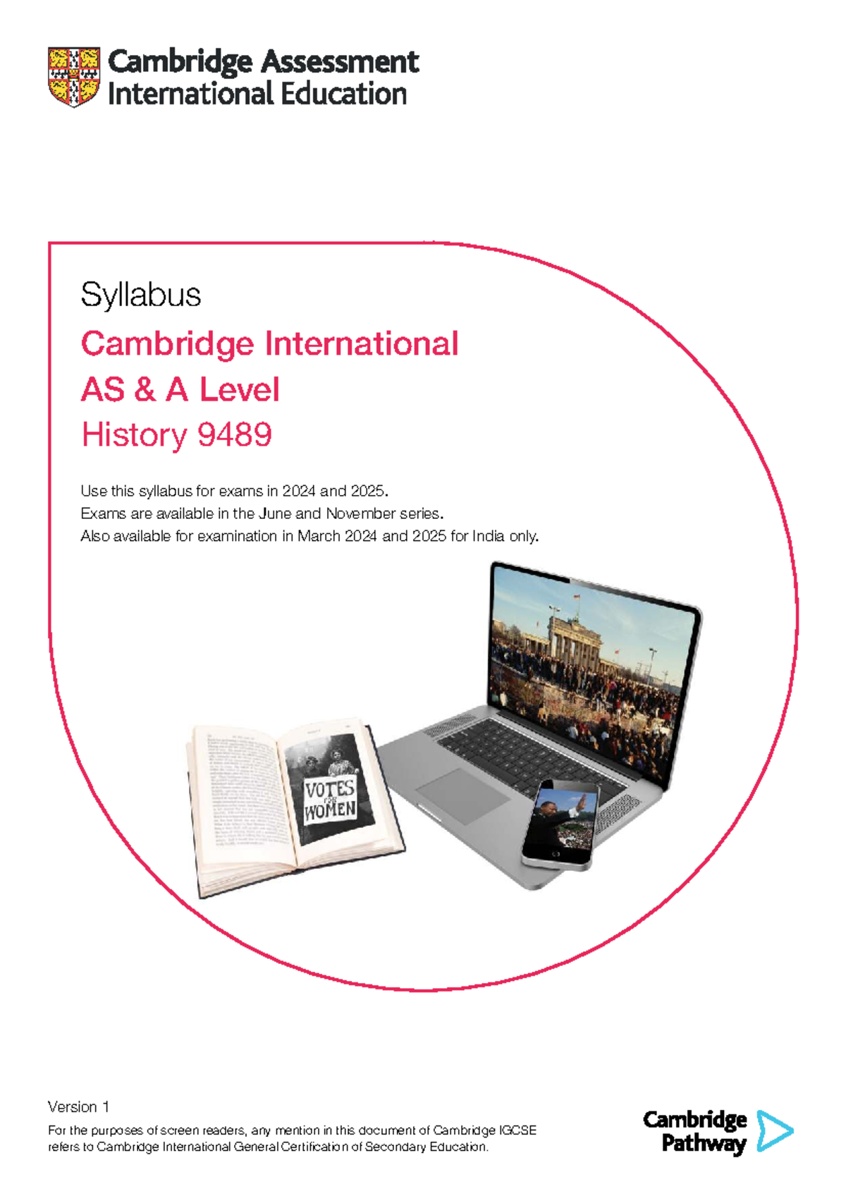 Cambridge International AS A Level History 9489 Syllabus & Notes for ...