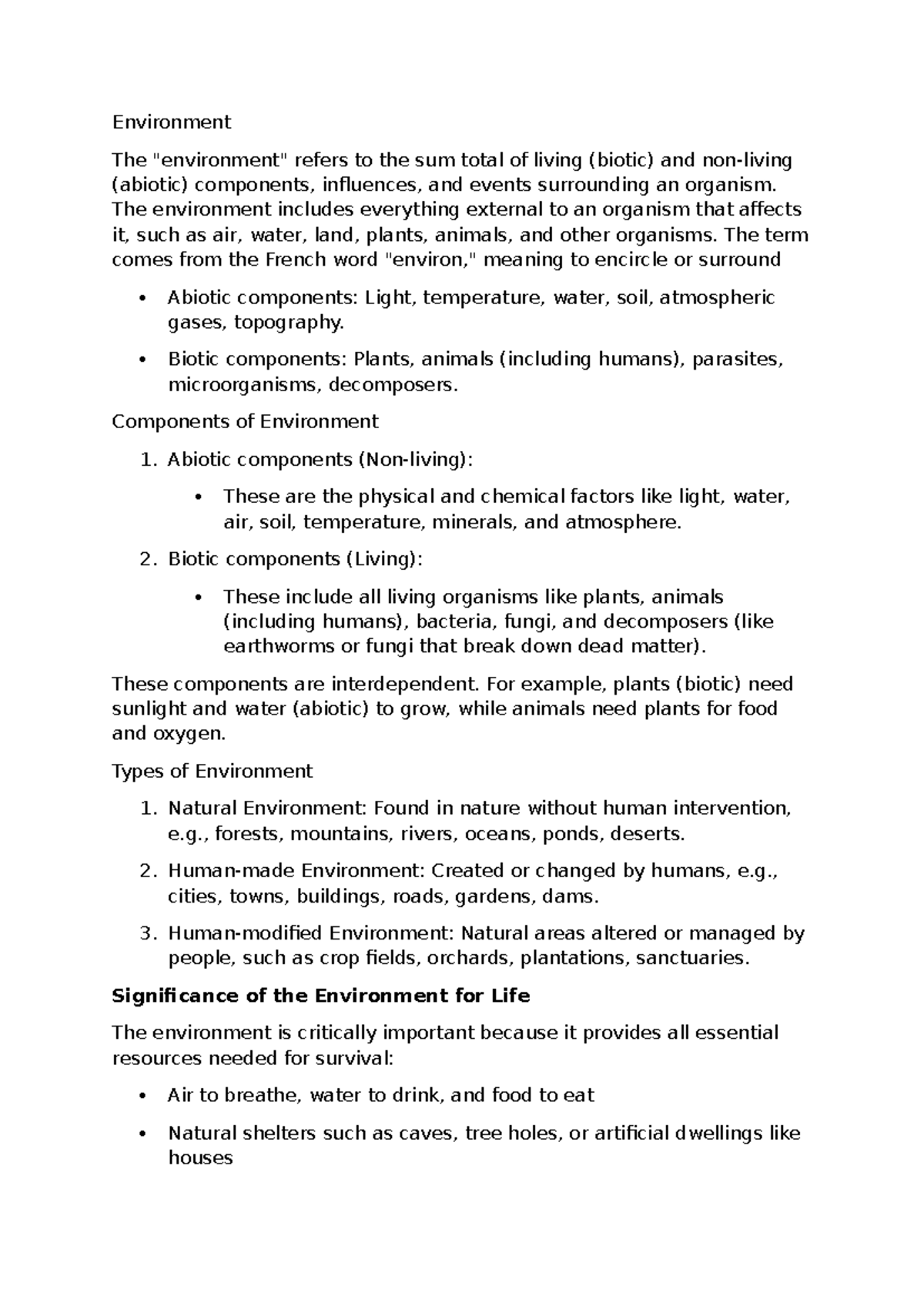 Environment: Understanding Biotic and Abiotic Components in Ecosystems ...