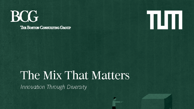 The Mix That Matters: Innovation Through Diversity - BCG & TUM Study ...