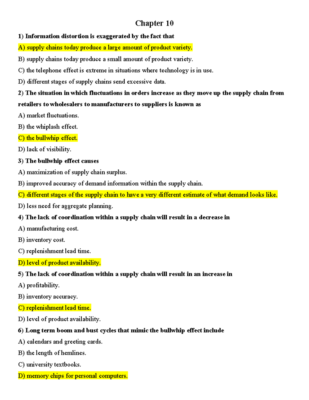 SCM Chapter 8 - Understanding the Bullwhip Effect and Supply Chain ...