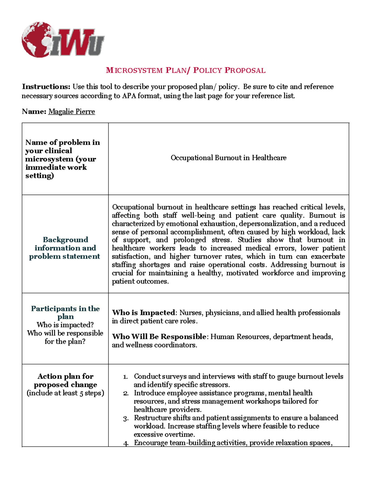 Pierre. 5 - Assignment - MICROSYSTEM PLAN/ POLICY PROPOSAL Instructions ...
