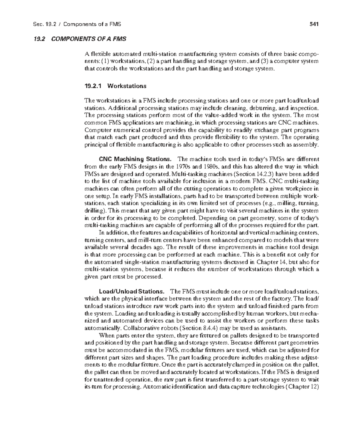 Components of a Flexible Manufacturing System (FMS) - CIM C19 - Studocu