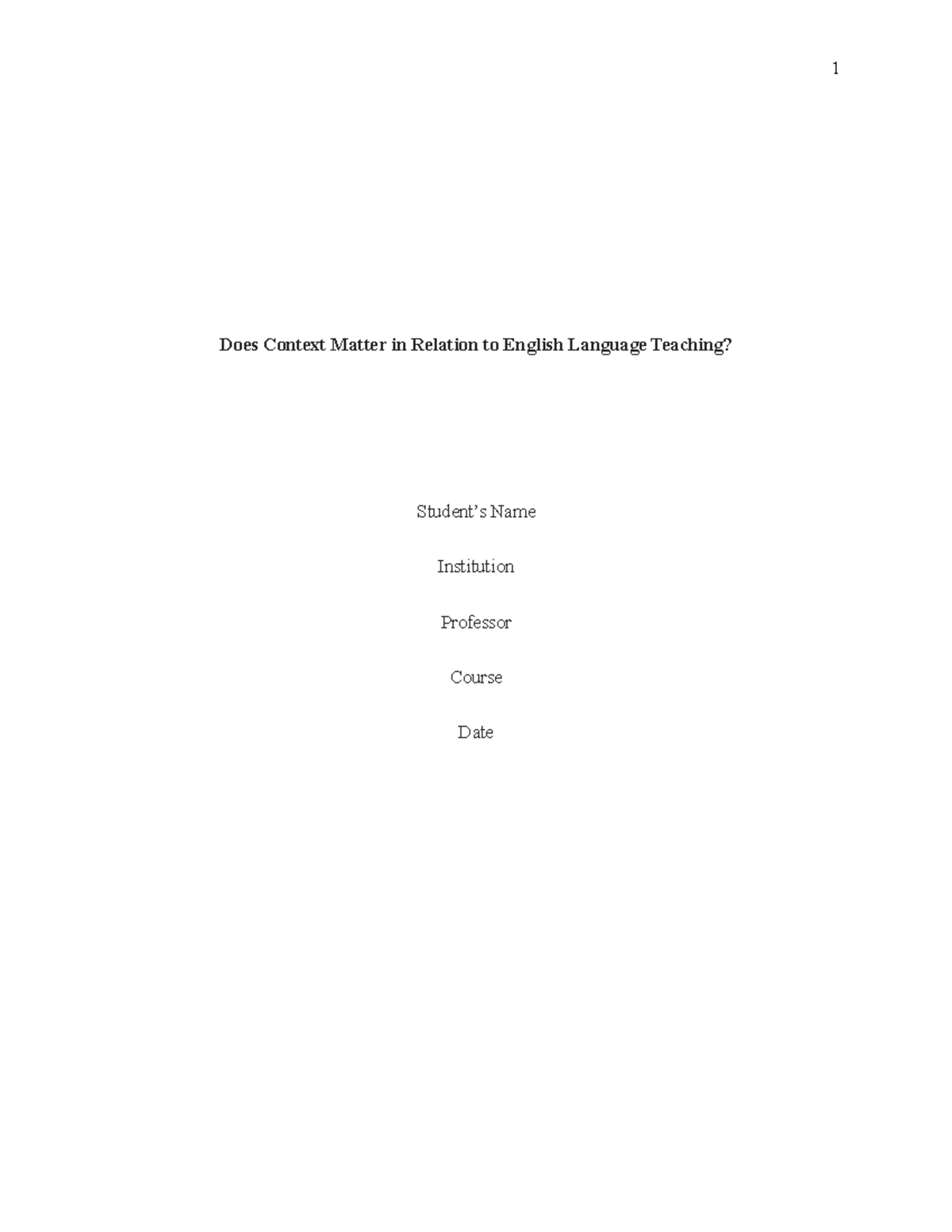 5637333 - Context Matters in Teaching English as a Second Language ...