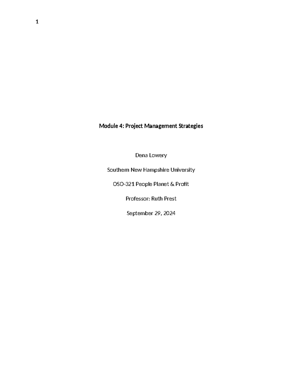 QSO-321 Module 4: Project Management Strategies & Lean Manufacturing ...