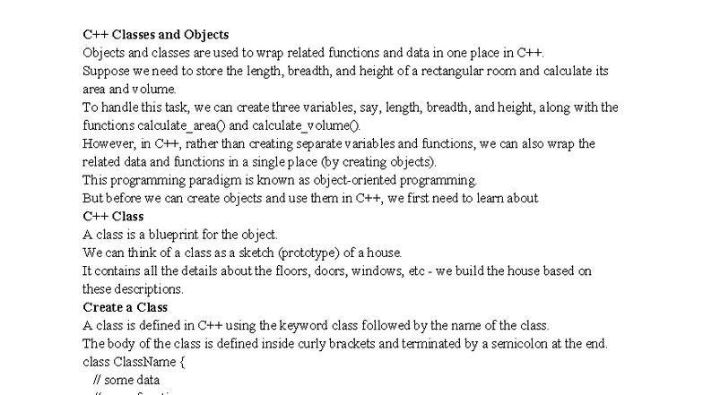 CS101: Classes, Objects, and Friend Functions Explained - Studocu