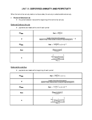 Unit 7 Sinking Fund and Amortization - A sinking fund situation occurs ...