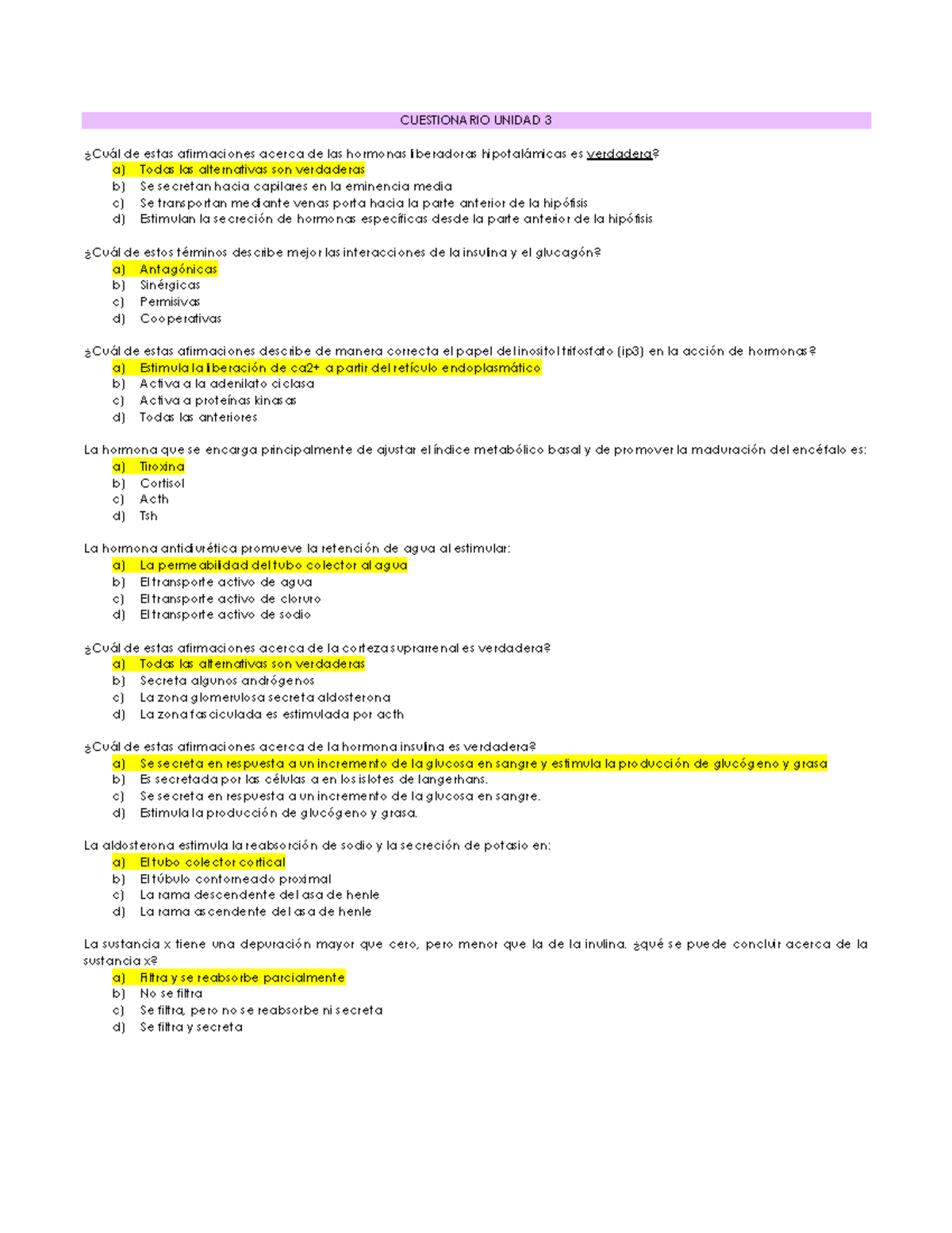 Cuestionario unidad 3 - Preguntas de alternativa - CUESTIONARIO UNIDAD 3 ¿Cuál de estas ...