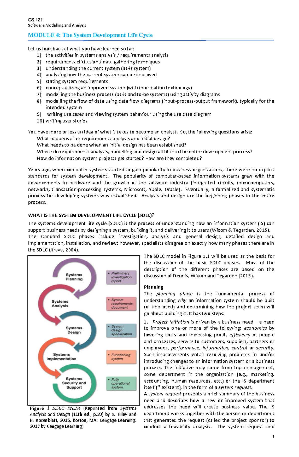 M4 SDLC - Lecture Notes: Understanding the System Development Life ...