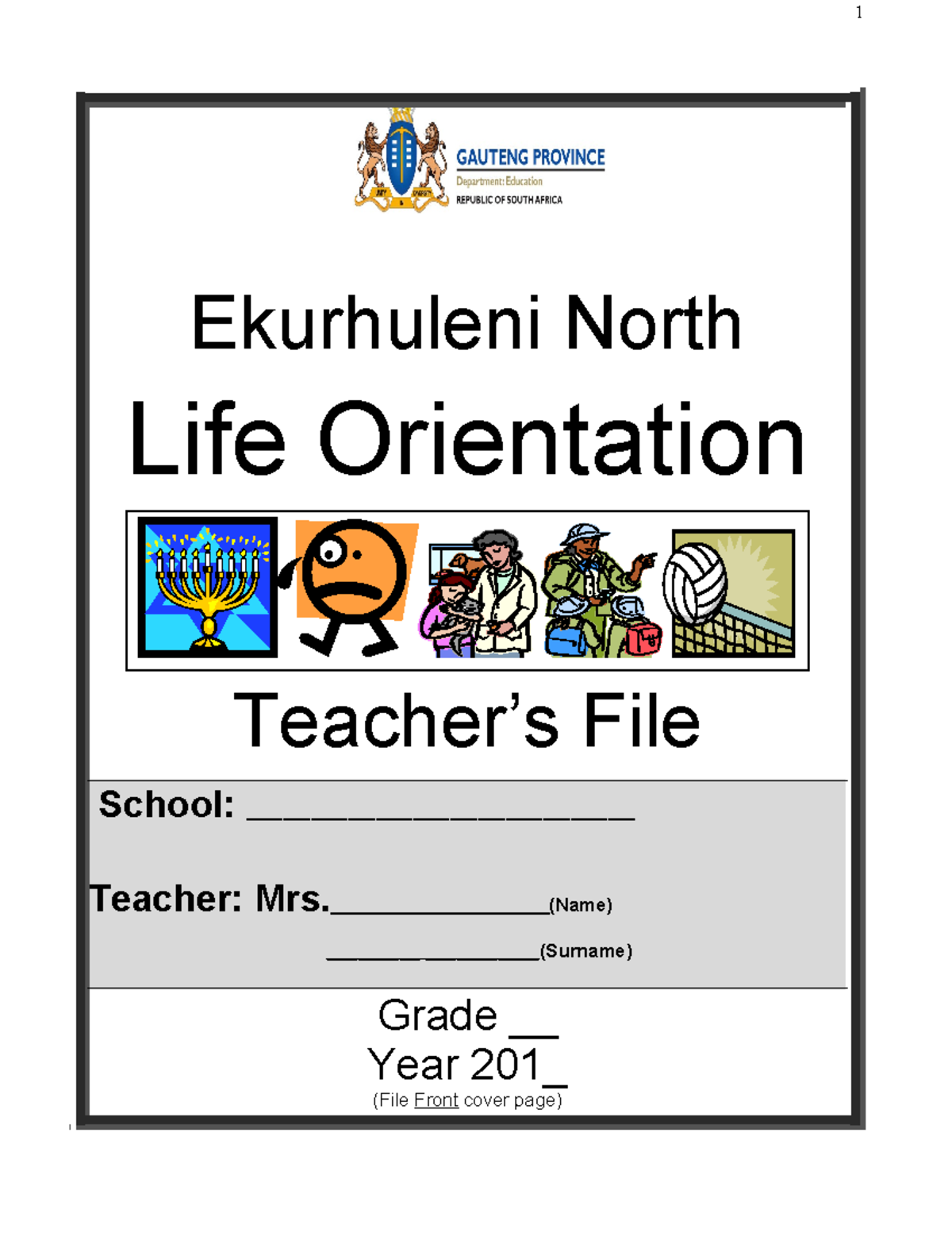 LO Teacher File Dividers for Life Orientation - Annual Plan ...