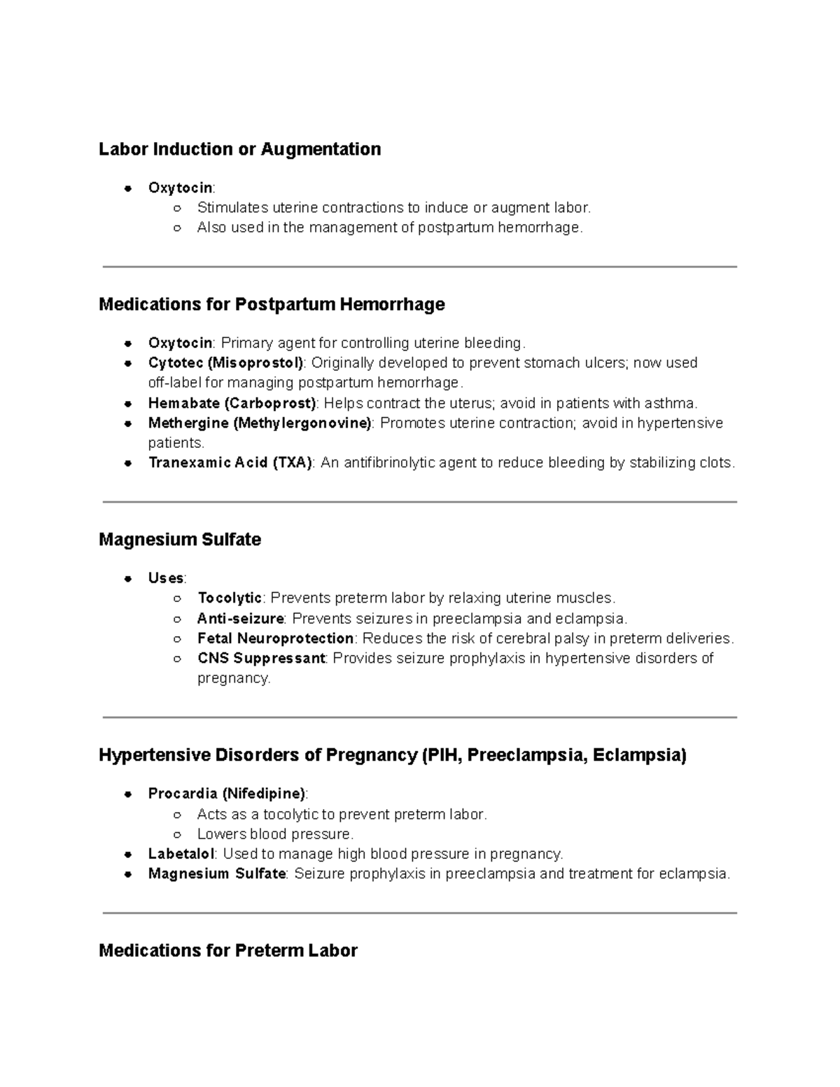 Peds Meds - peds medication - Labor Induction or Augmentation Oxytocin ...