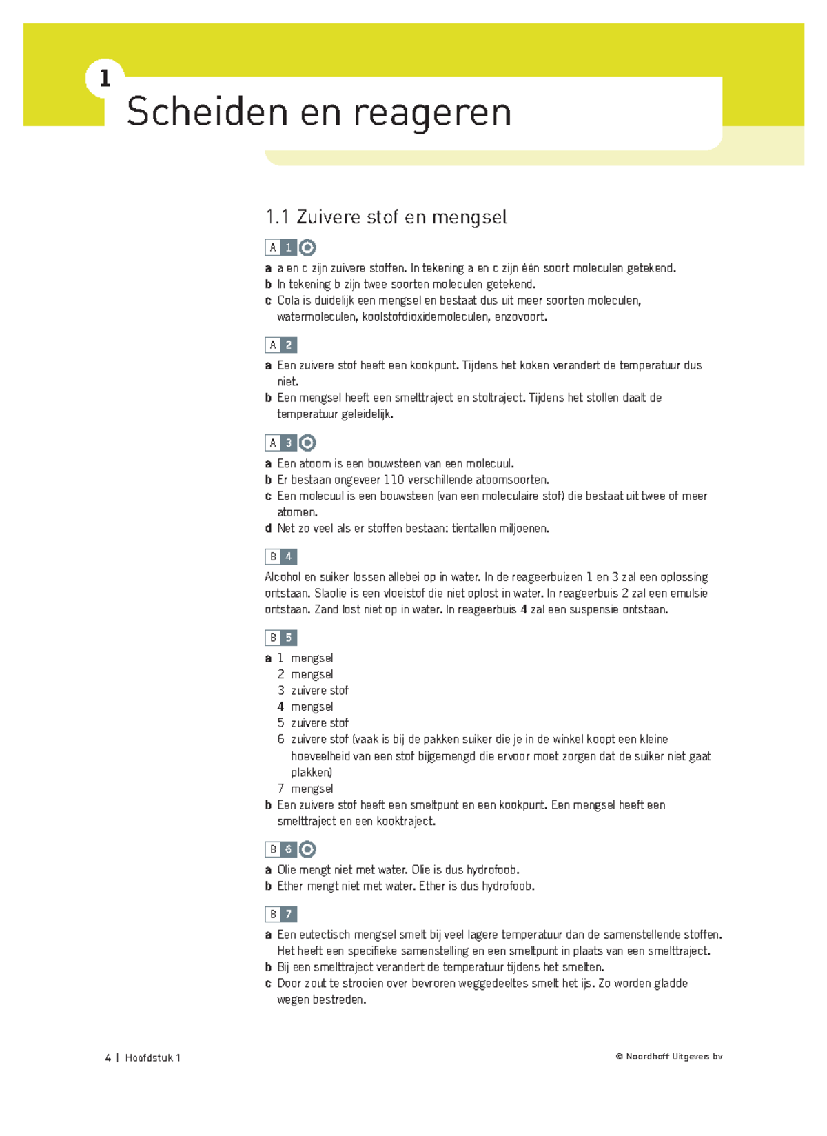 Scheidingsmethoden en Chemische Reacties - 4 VWO H1 Samenvatting ...