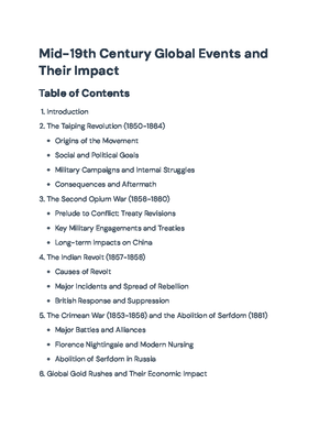 19th Century Major Historical Developments: A Comprehensive Overview ...