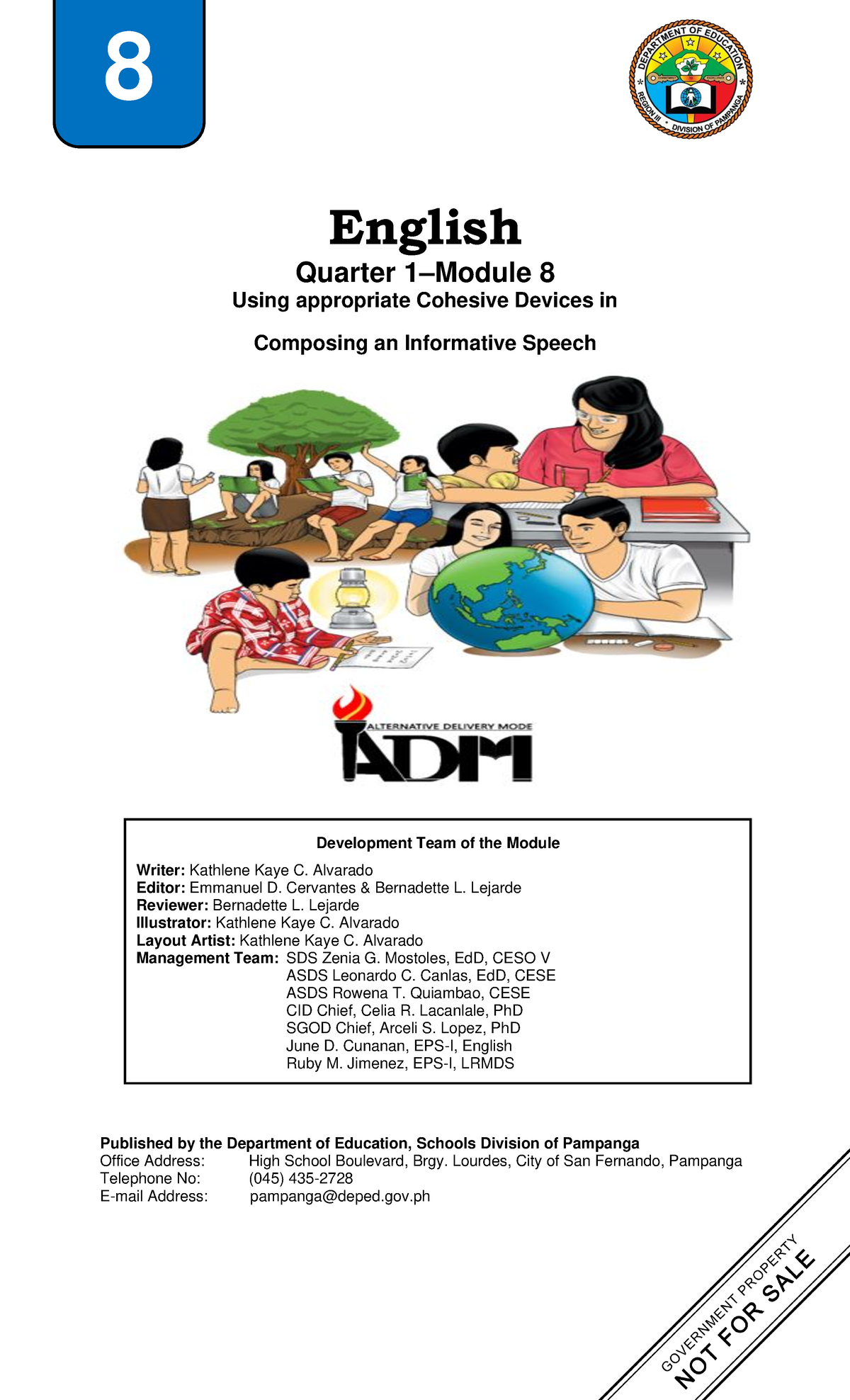 English 8 Q1 Module 8: Mastering Cohesive Devices in Speech - Studocu