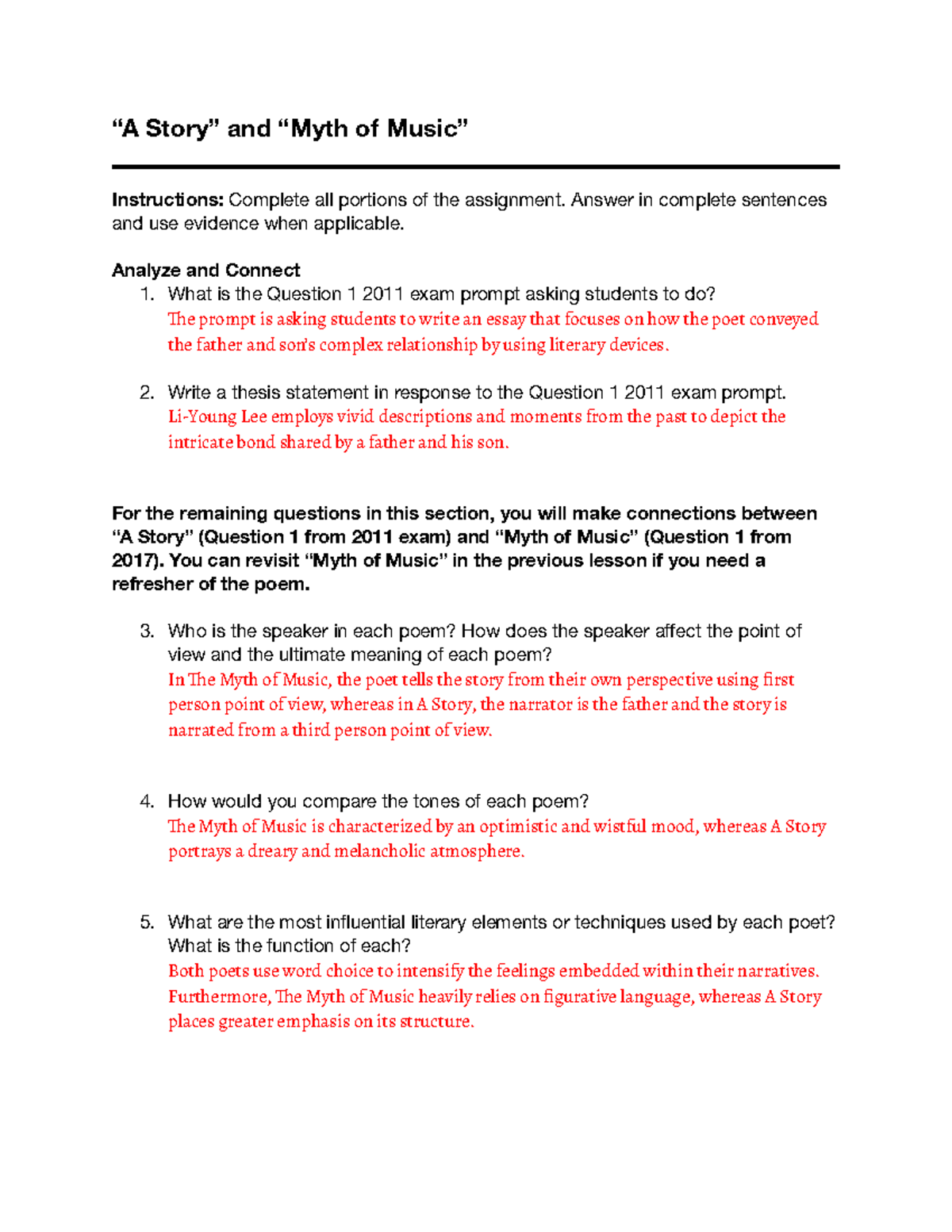 05.06 Assignment: Analyze and Evaluate "A Story" & "Myth of Music ...