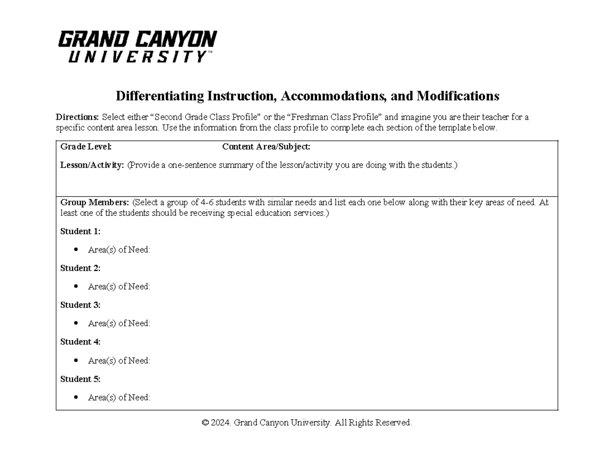 SPD-208 RS T6: Differentiating Instruction, Accommodations ...