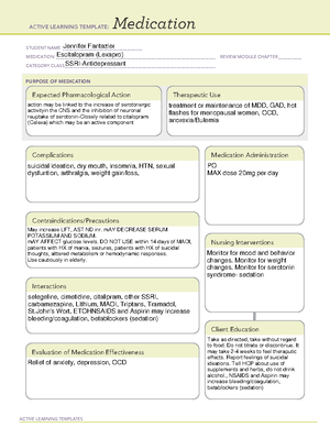 ATI Medication Template: Albuterol (inhaler) - ACTIVE LEARNING ...