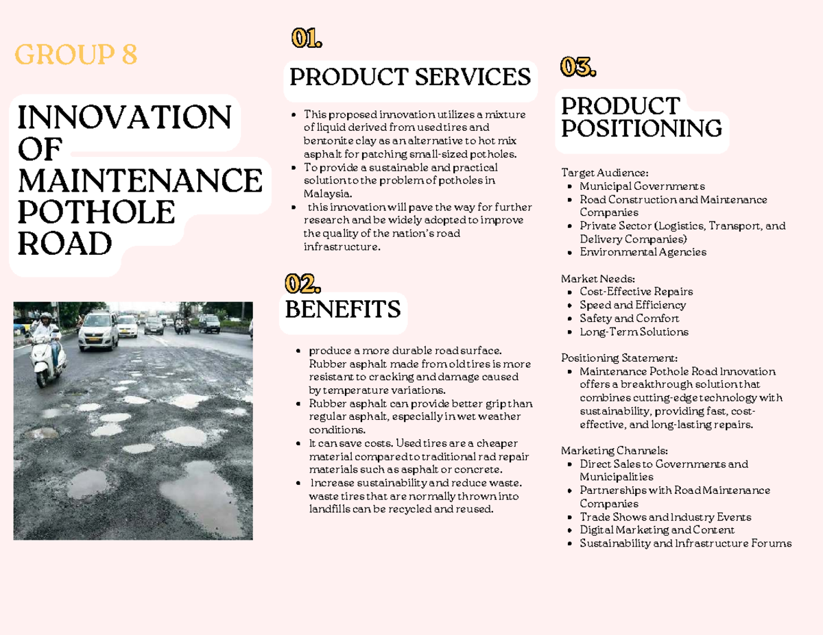 GROUP 8: Innovative Pothole Repair Solutions Using Recycled Materials ...