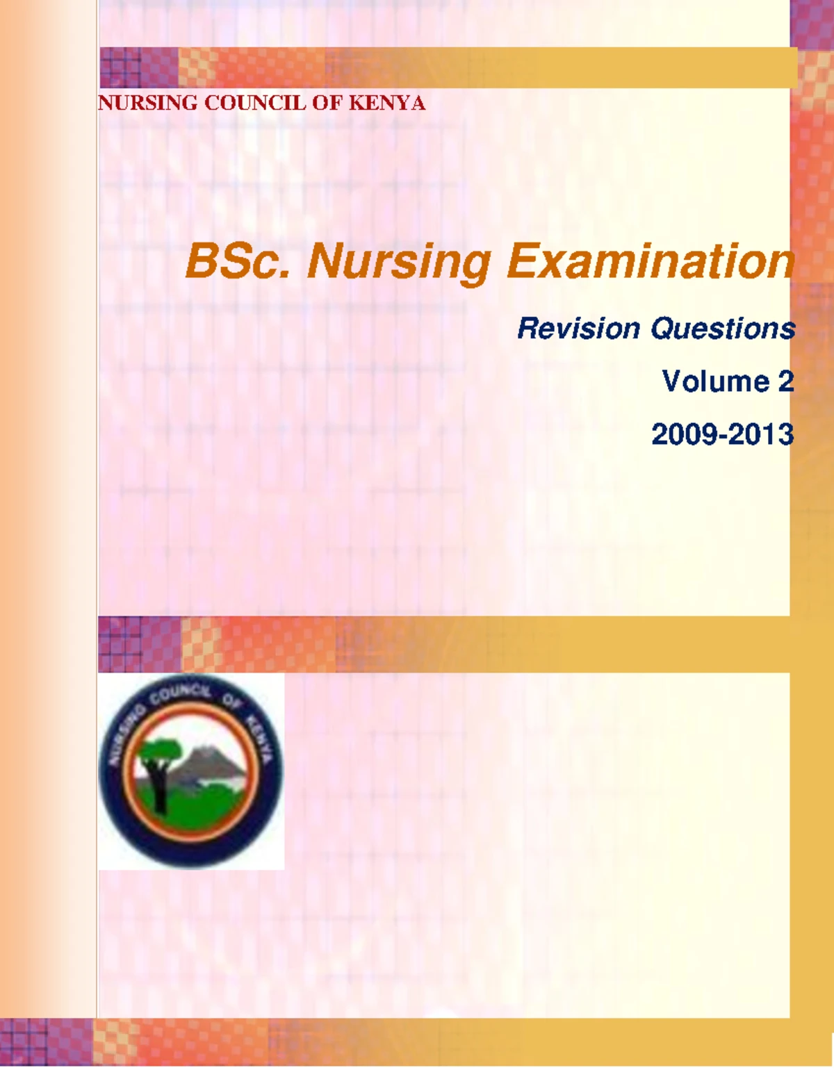 NCK PAST Papers - The document contains questions which can be used for ...