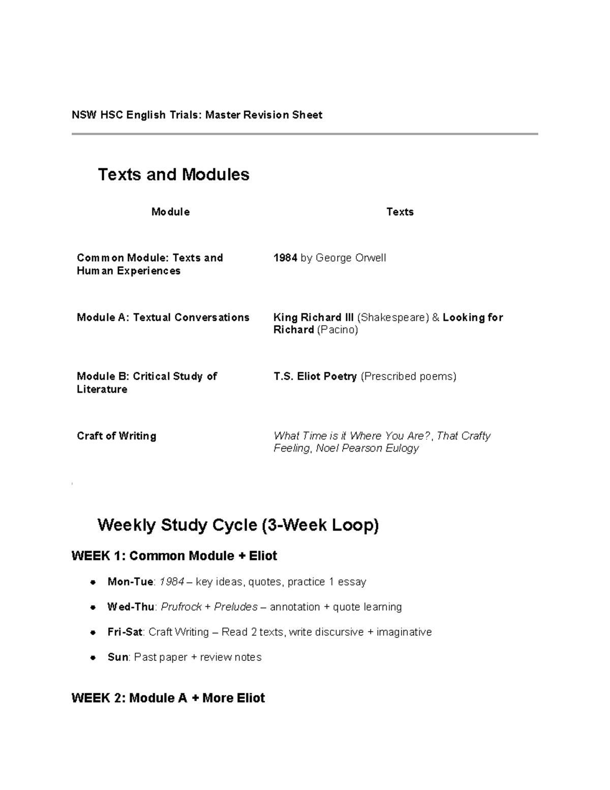 ENG HSC English Trials: Comprehensive Revision Guide for 11th Grade ...