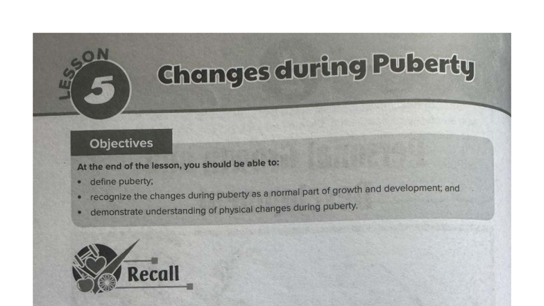 SSON Health: Understanding Puberty and Its Changes - Studocu