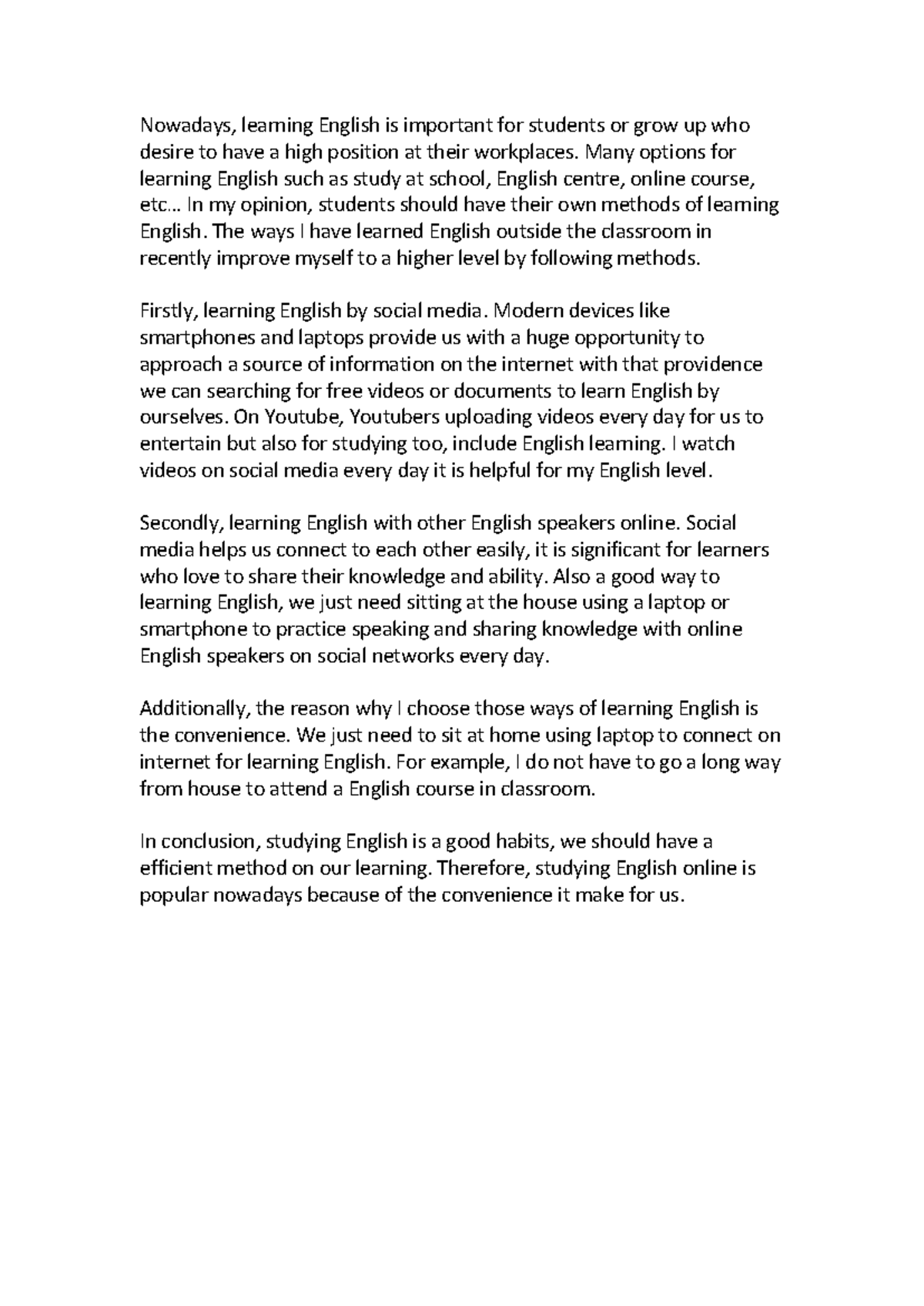 Effective Methods for Learning English Online: An Essay Guide - Studocu