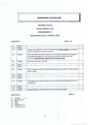 Vat Calculations - Income tax notes - N6 FA PRACTICE ASSESSMENT- VAT ...