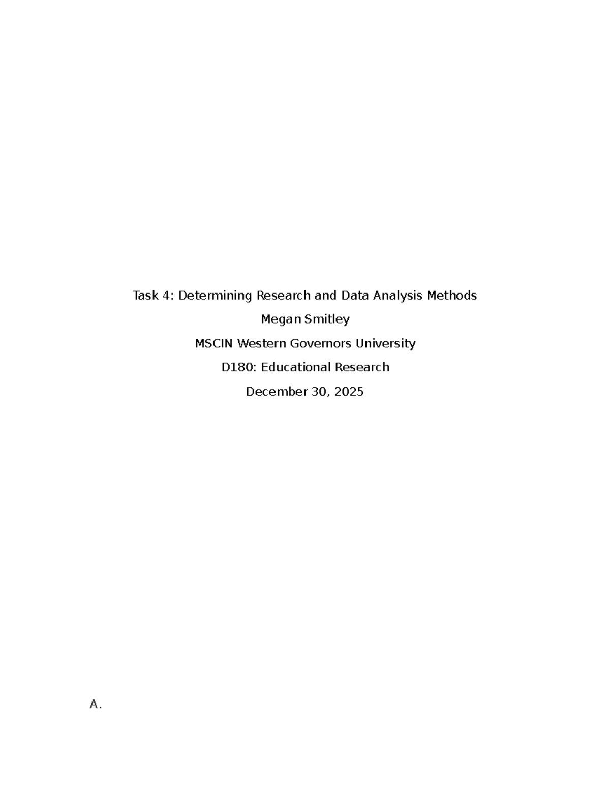 Task 4: Research Methods for Phonemic Awareness - D180 - Studocu