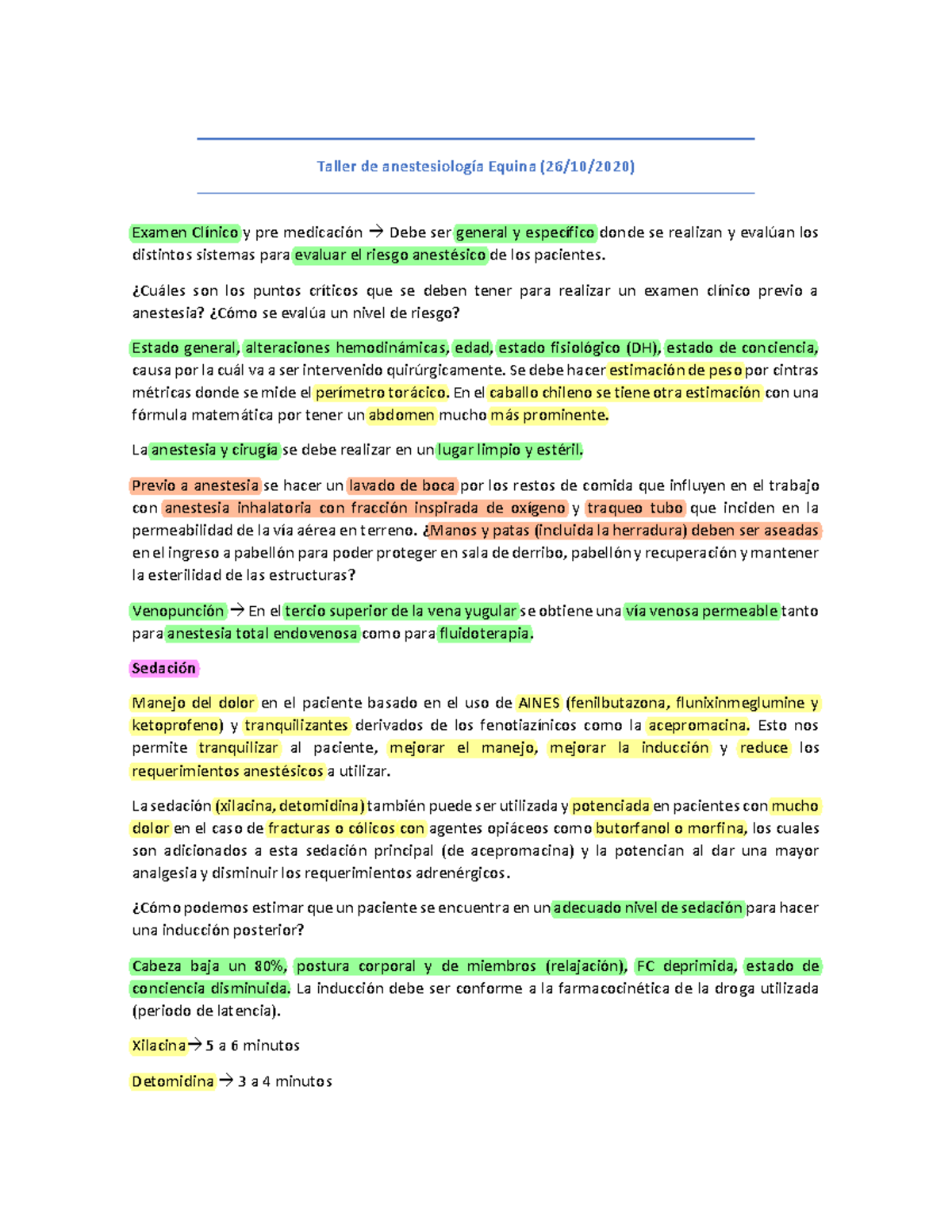 TP Anestesia, vulvoplastía y castración internado mayor - Taller de ...