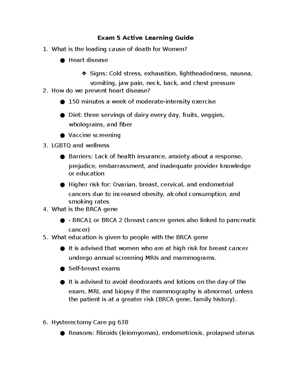 Exam 5 active learning guide - Exam 5 Active Learning Guide What is the ...