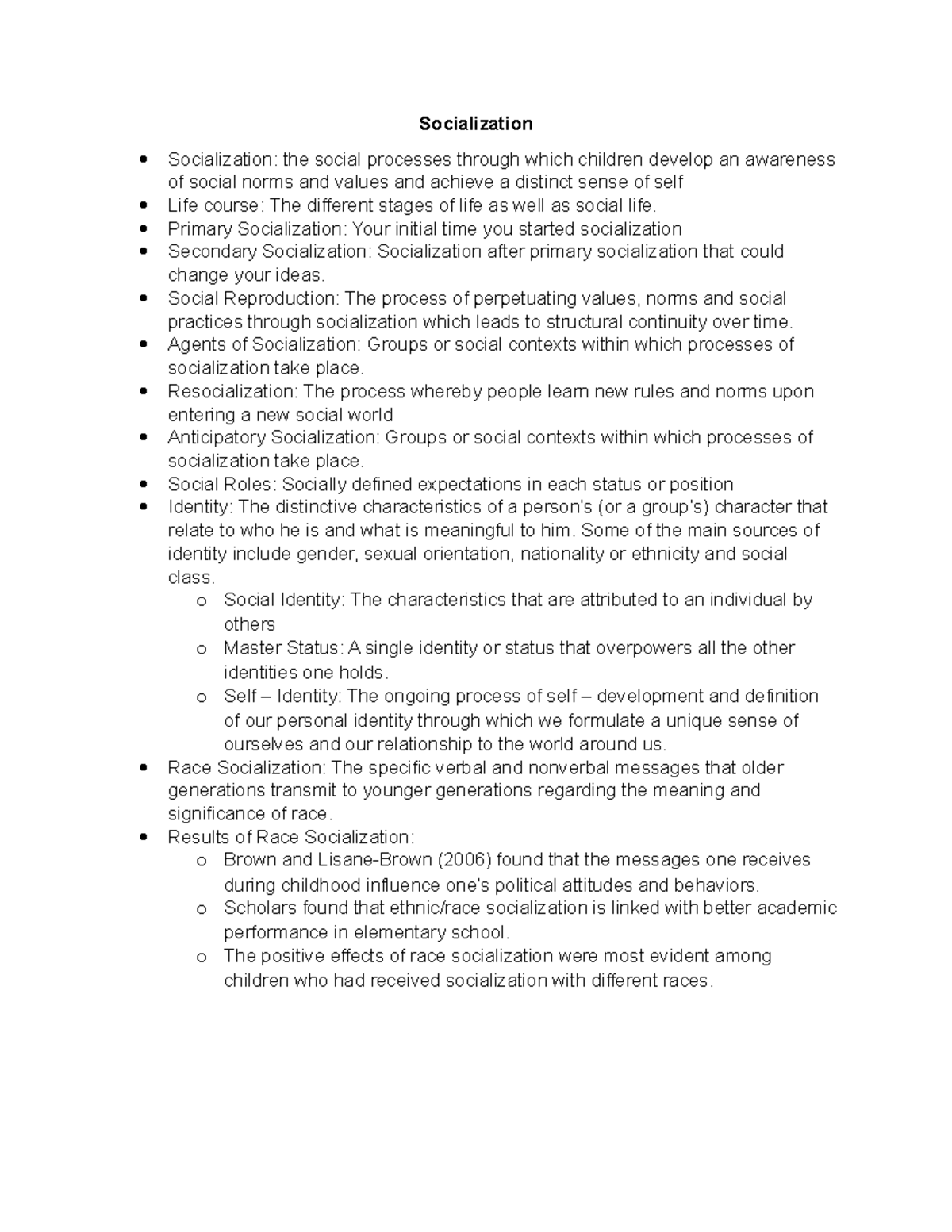 Chapter 4: Understanding Socialization Processes and Concepts - Studocu