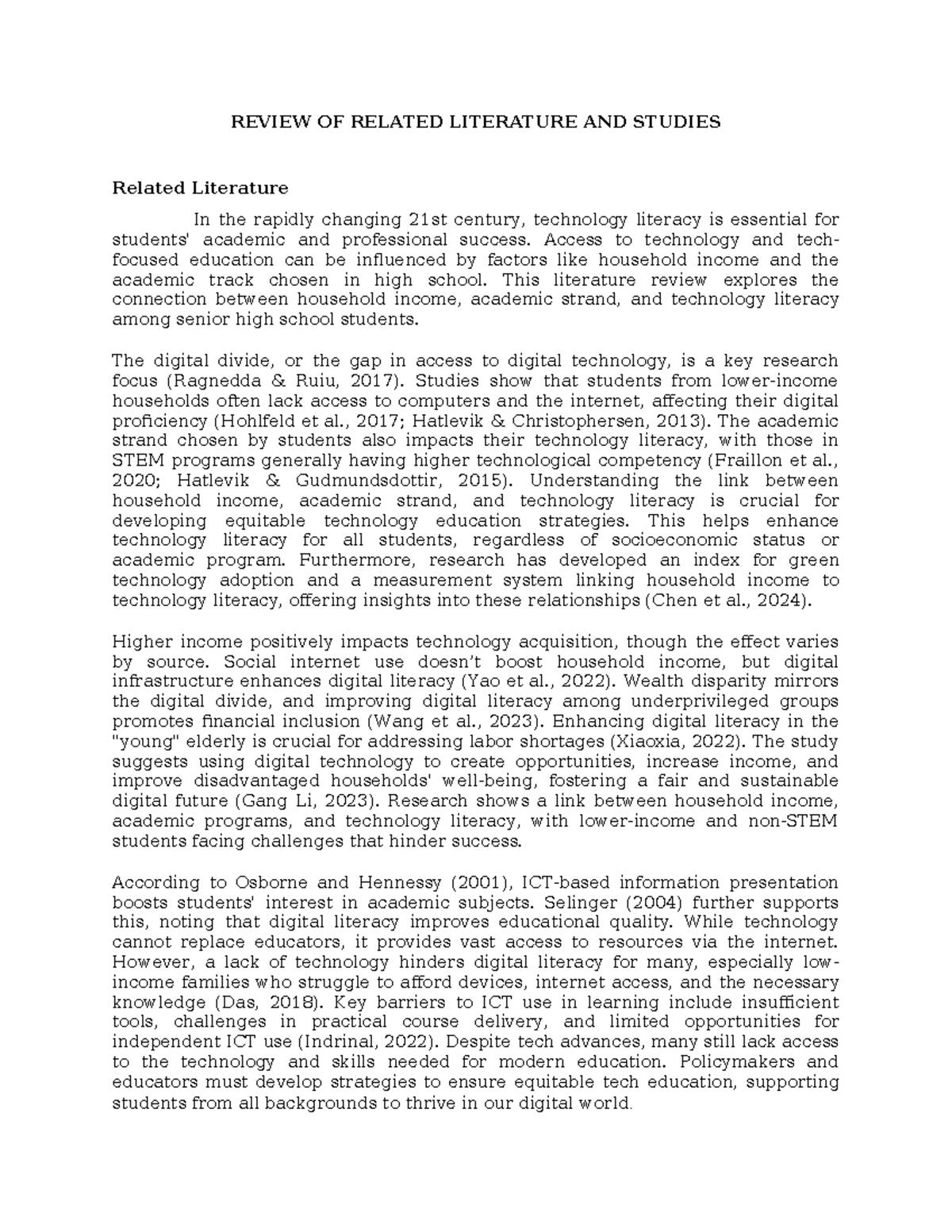 Review OF Related Literature AND Studie 1 - REVIEW OF RELATED ...