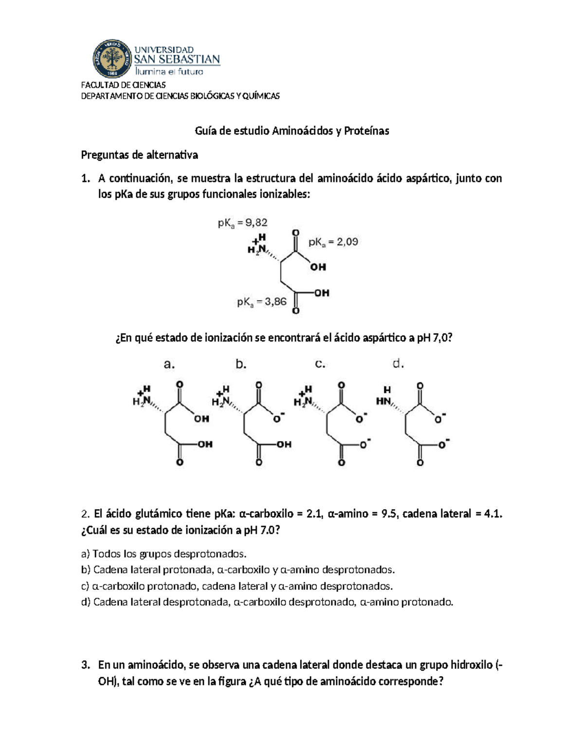 Guía de Estudio: Aminoácidos y Proteínas - Preguntas y Respuestas - Studocu