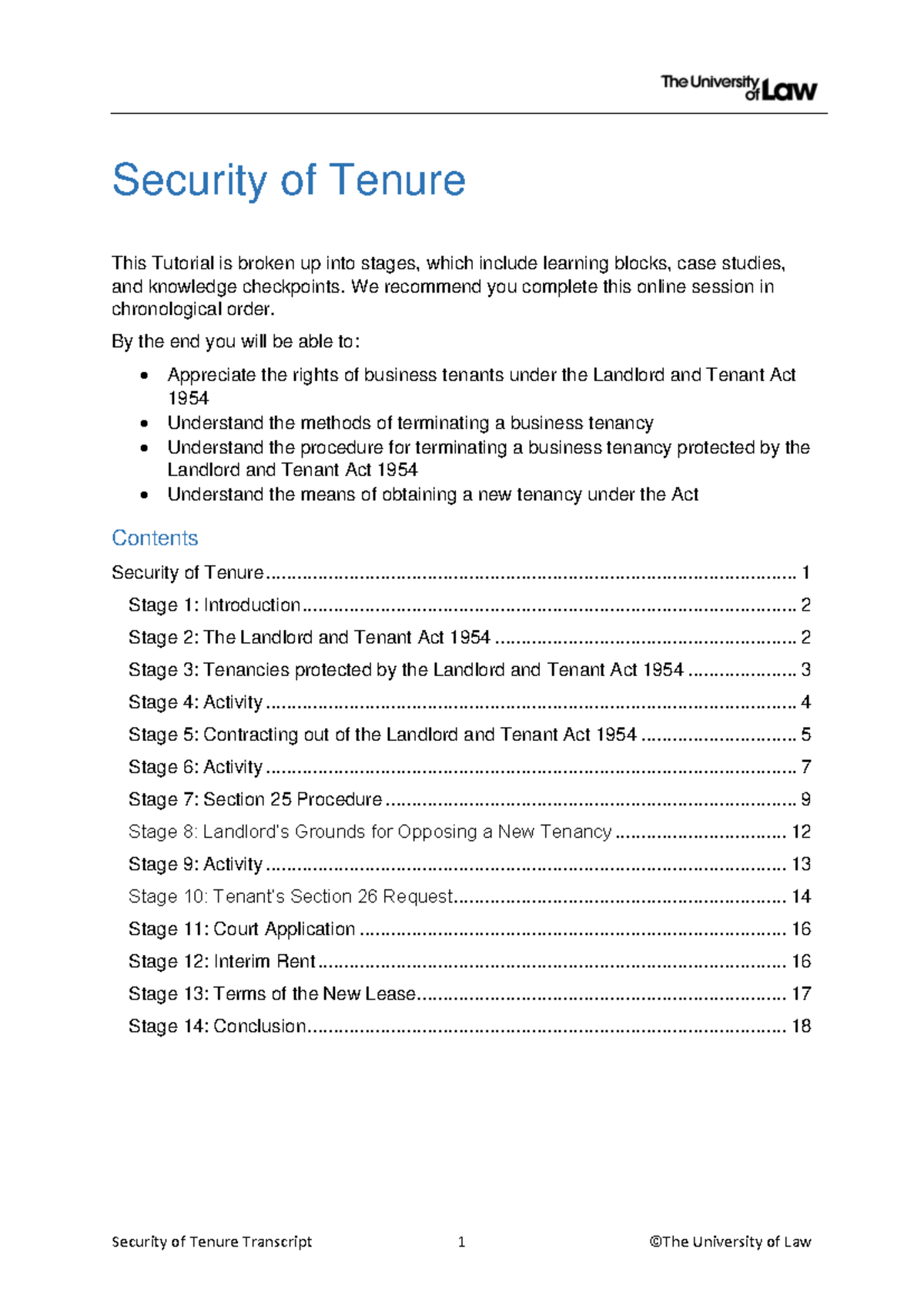 Security of Tenure Tutorial: Understanding the LTA 1954 for Business ...