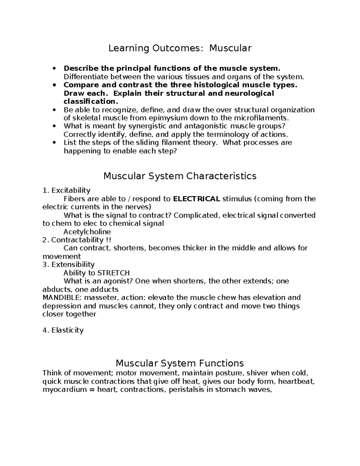 ANAT-05: Muscular System Overview and Key Concepts Notes - Studocu