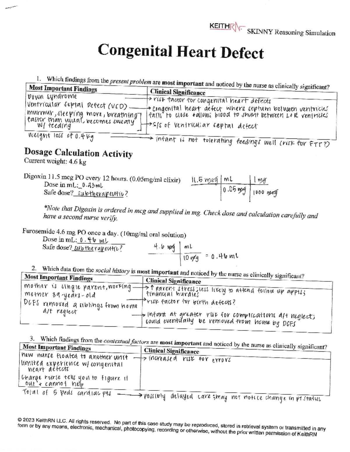 Congenital Heart Defect Case Study: Keith RN Analysis - Studocu