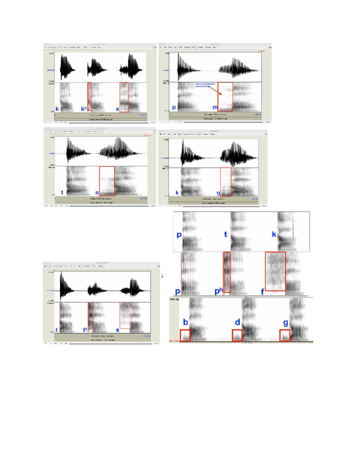 Spectrogram - HG2003 - 0 0 Hz Hz formants, k kh p m seconds part 1 ...