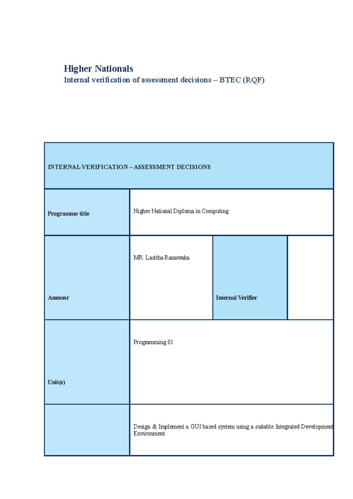 1150-1647595668973-Unit 01 Programming Assignment - Reworded 2021 - Higher Nationals Internal ...