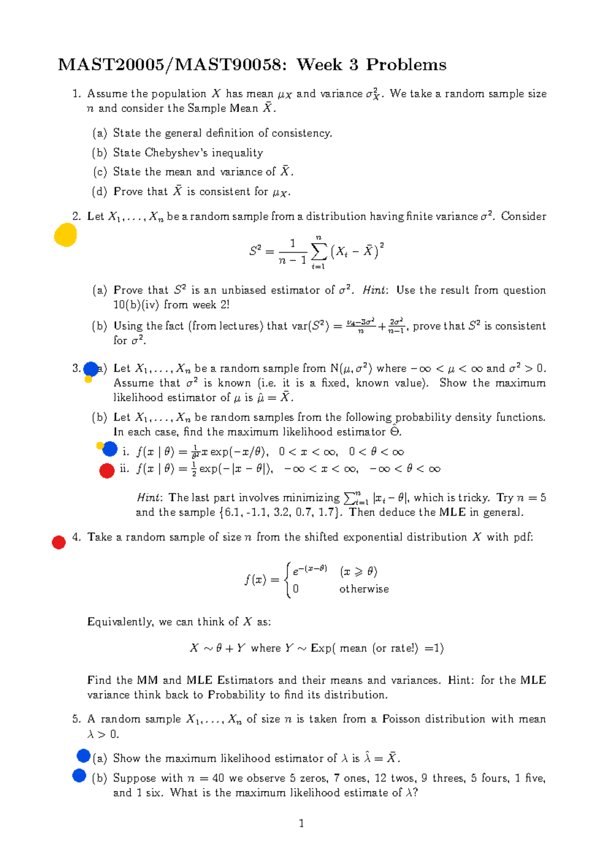 Tutorial-week03-problems - MAST20005/MAST90058: Week 3 Problems Assume ...