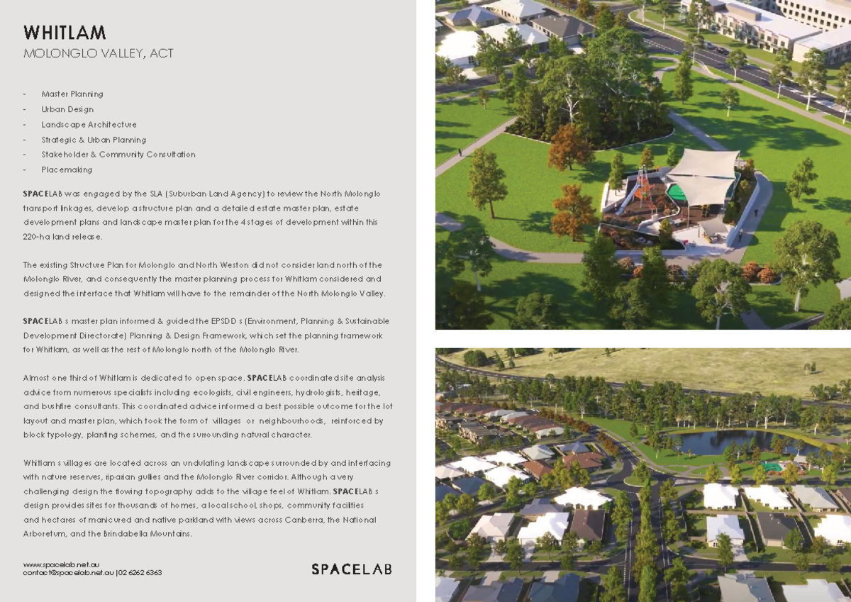 Whitlam Master Plan: Urban Design & Landscape Architecture Overview ...