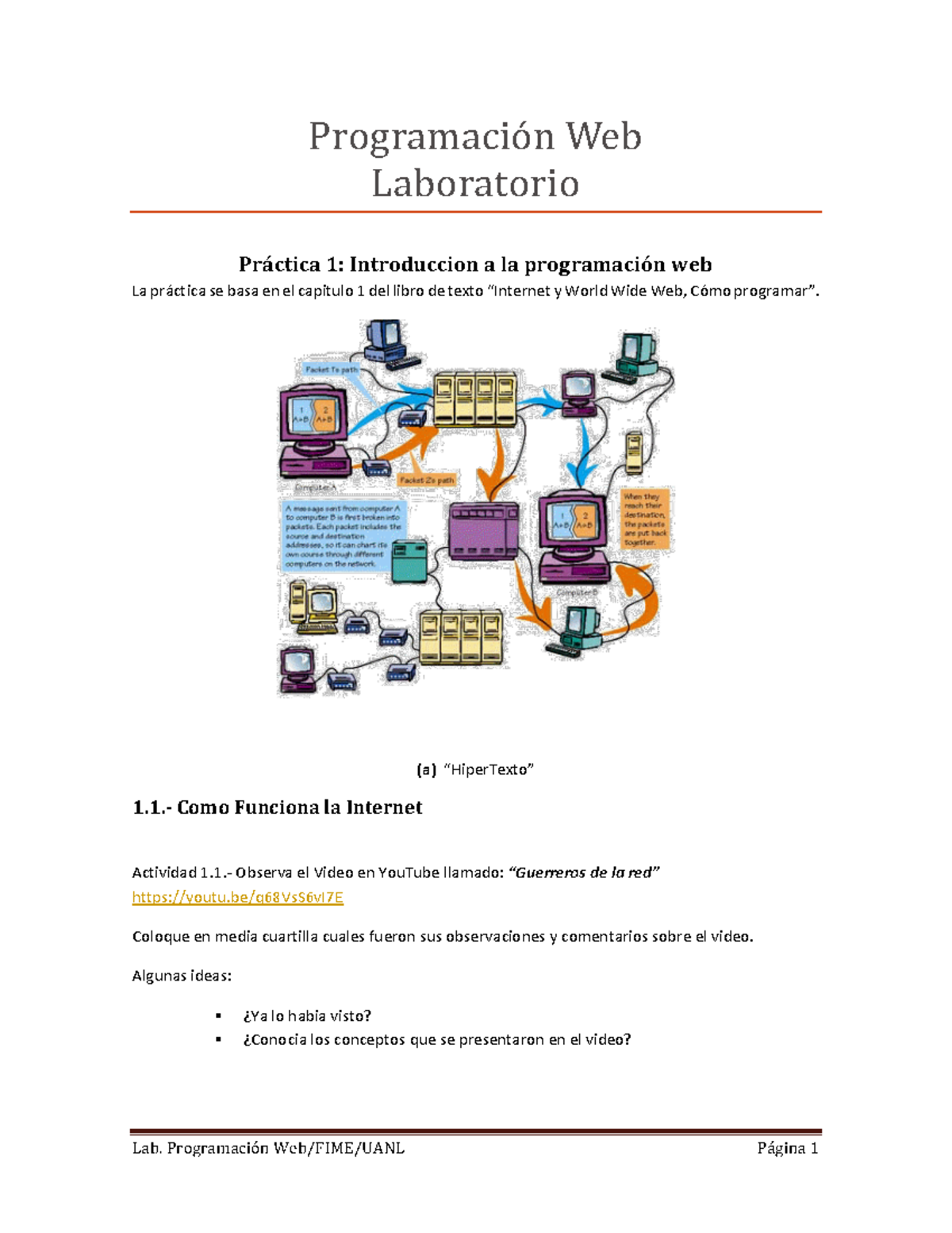 Práctica 1: Introducción a la Programación Web - Programación 101 - Studocu