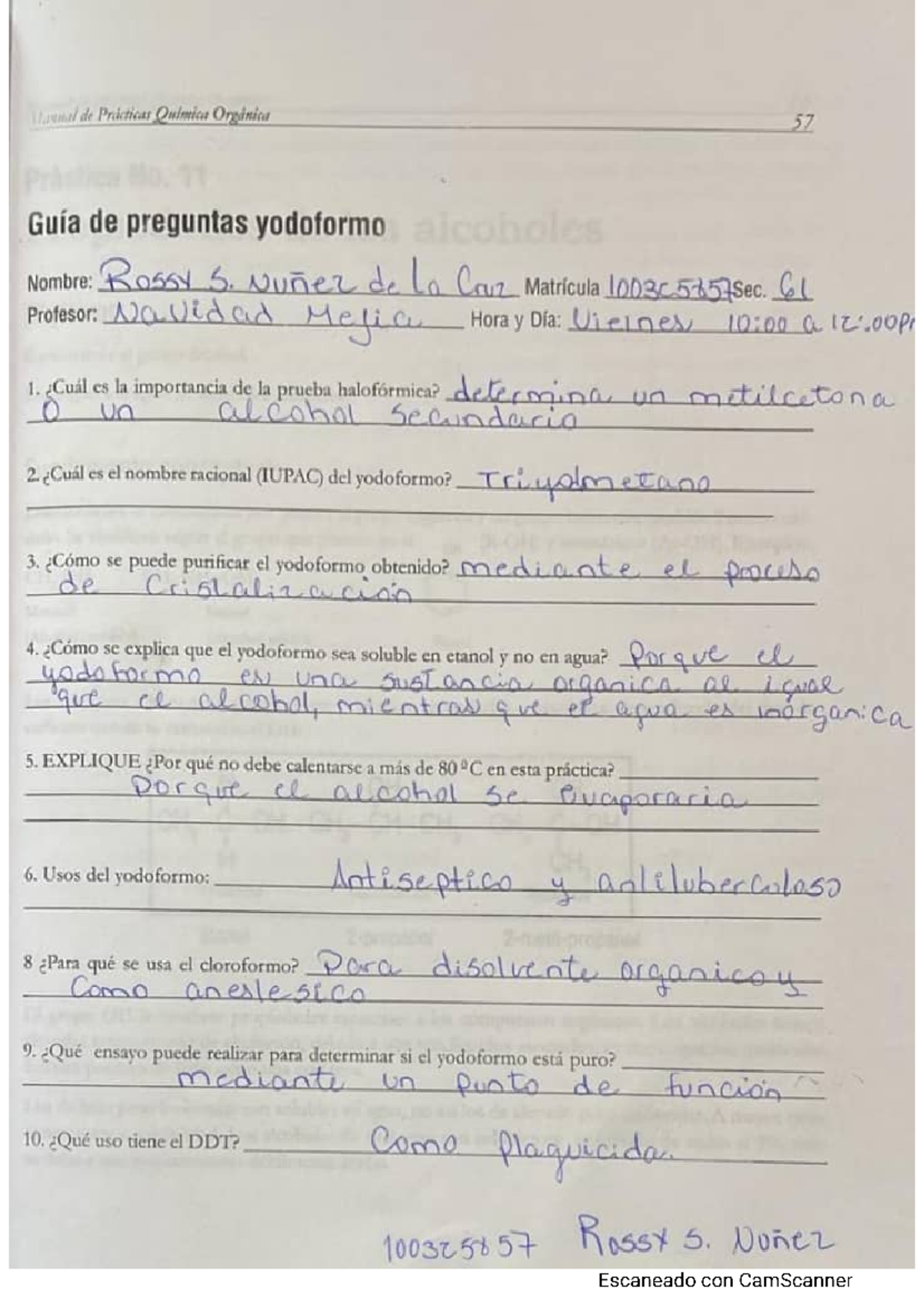 Yodoformo laboratorio de química orgánica. Pracitica - Química Orgánica ...