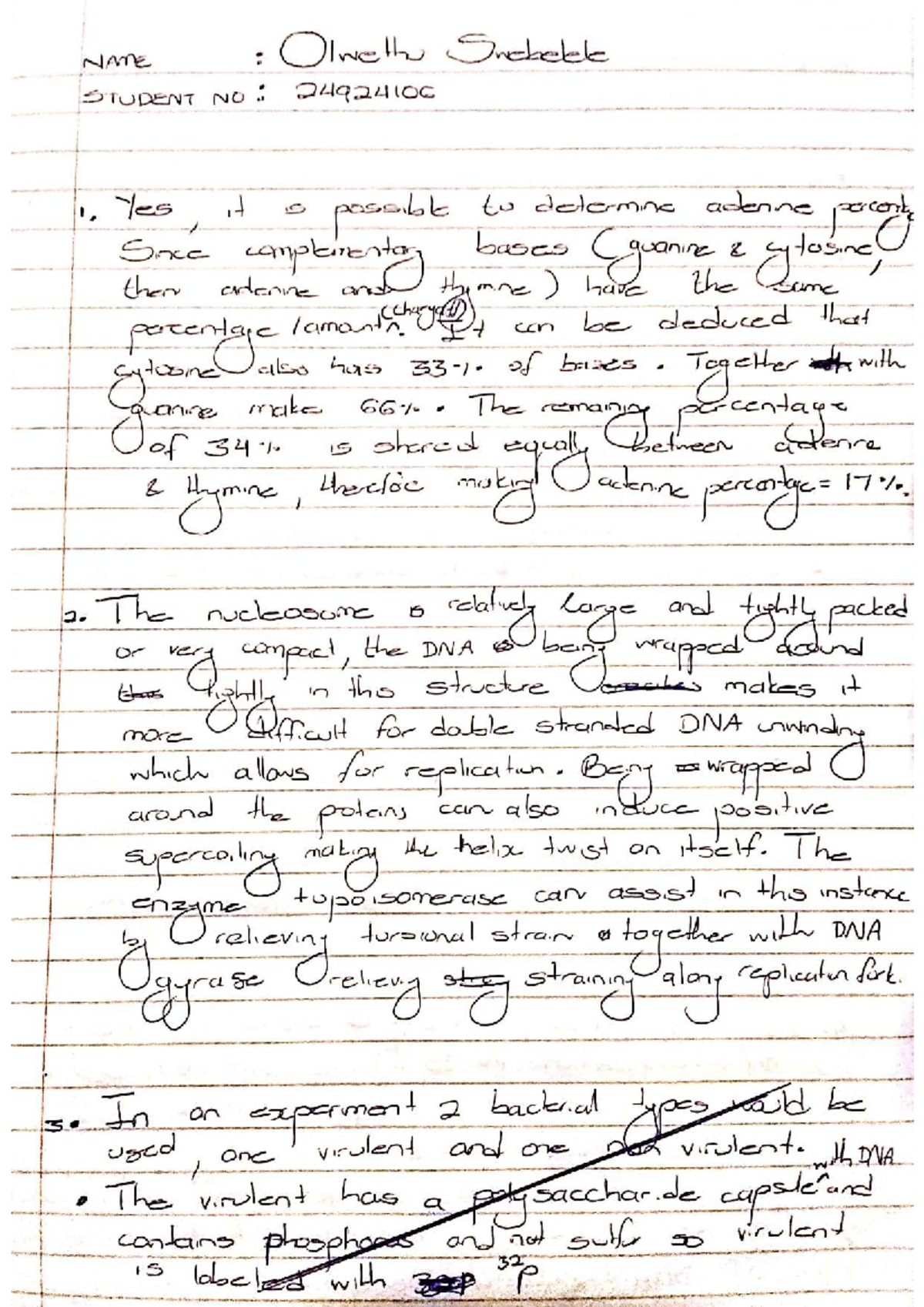 GTS tut 1 - work on su1 and 2 - NAME : Olweth Smchelele STUDENT NO ...