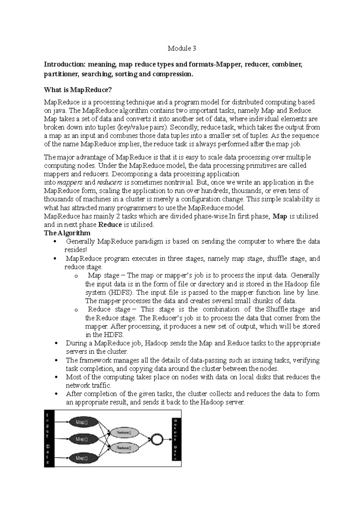 MapReduce Overview: Concepts, Functions, and Data Flow in Module 3 ...